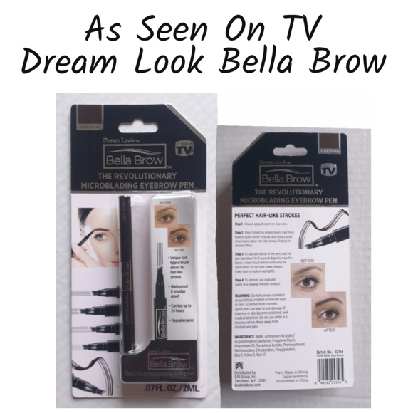 Dream Look Bella Brow | Makeup | Dream Look Bella Brow Dark Brown Microblading Eyebrow Pen 7oz ...